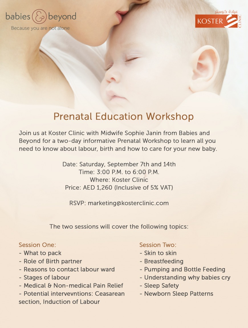 Prenatal Education Workshop with Koster Clinic | ExpatWoman.com